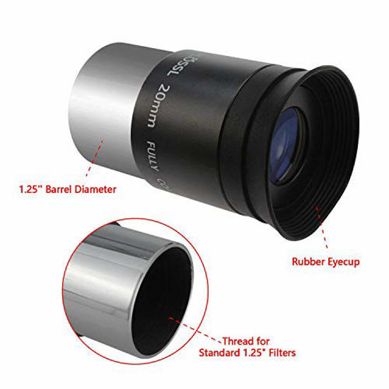 GetUSCart- Astromania 1.25" 20mm Plossl Telescope Eyepiece - 4-Element ...