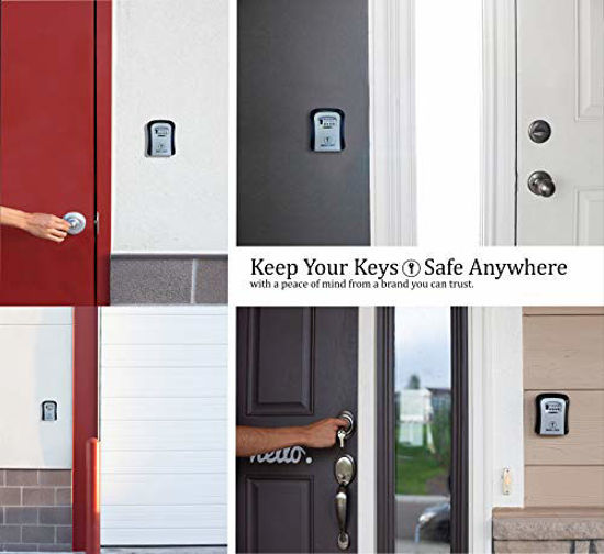 GetUSCart- Iron Lock - Key Lock Box, 4 Digit Combination Lock Box, Wall ...