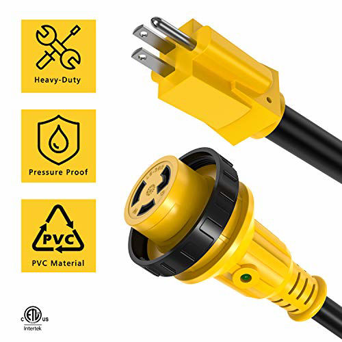 GetUSCart- Kohree Dogbone Heavy Duty RV Power Cord Plug Adapter, 15Amp ...