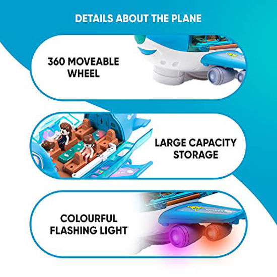 GetUSCart- Toysery Airplane Toys for Kids, Bump and Go Action, Toddler ...