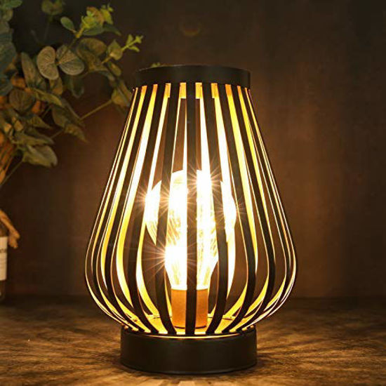GetUSCart- JHY DESIGN Metal Cage LED Lantern Battery Powered 8.7in ...