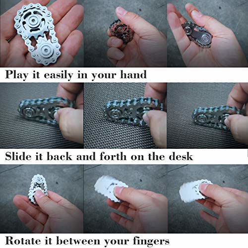 GetUSCart- Sprocket Fidgets Chain Stainless Steel Fidget Cube Gears ...