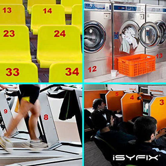 GetUSCart- Reflective Red Vinyl Numbers Stickers - (2 Sets) 4 Inch ...