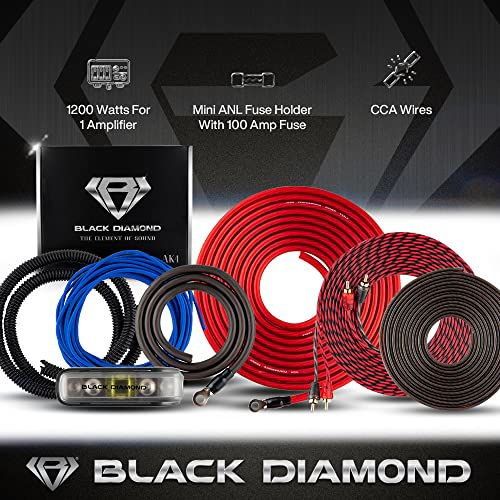 GetUSCart- Black Diamond Dia-AK4 Amplifier Wiring Kit - 4 Gauge Amp Kit ...