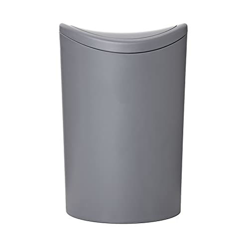 GetUSCart- Superio Small Trash Can with Lid 6 Liter Grey, Plastic Mini ...