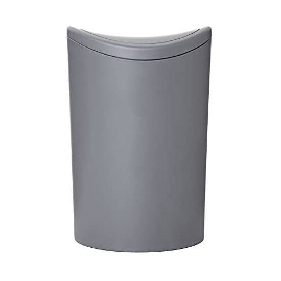 GetUSCart- Superio Small Trash Can with Lid 6 Liter Grey, Plastic Mini ...