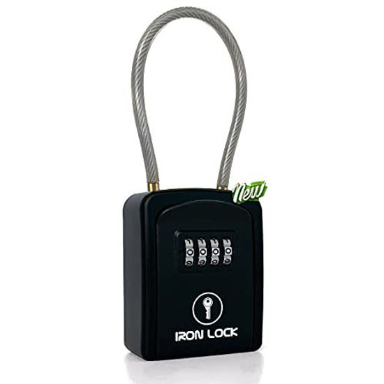 GetUSCart- Iron Lock - Cable Shackle Portable Key Lock Box for Keys 4 ...