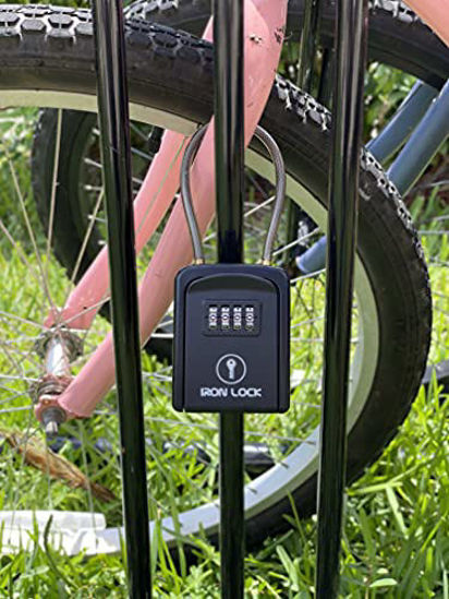 GetUSCart- Iron Lock - Cable Shackle Portable Key Lock Box for Keys 4 ...