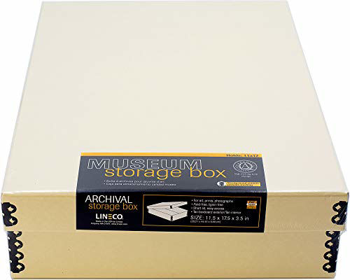 GetUSCart- Lineco, 11x17 Tan Museum Archival Storage Box, Acid-Free ...