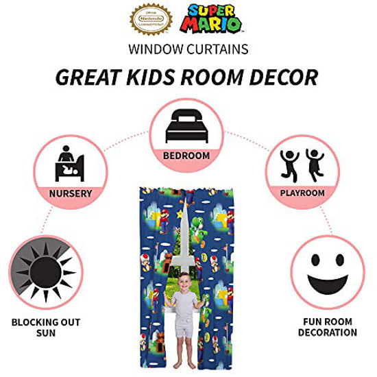 GetUSCart- Franco Kids Room Window Curtains Drapes Set, 82" x 84 ...
