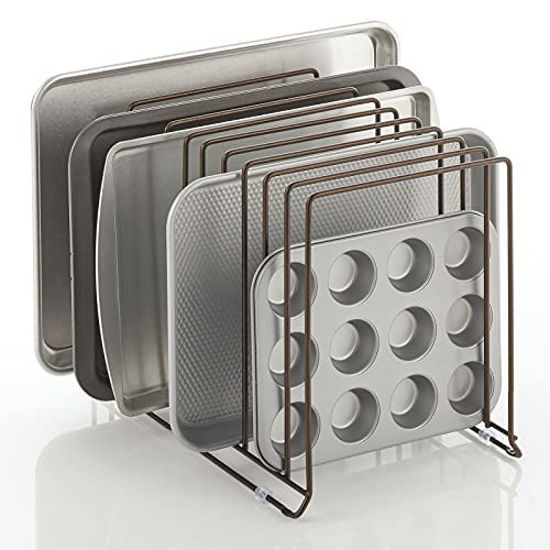 GetUSCart- mDesign Metal Wire Organizer Rack for Kitchen Cabinet ...