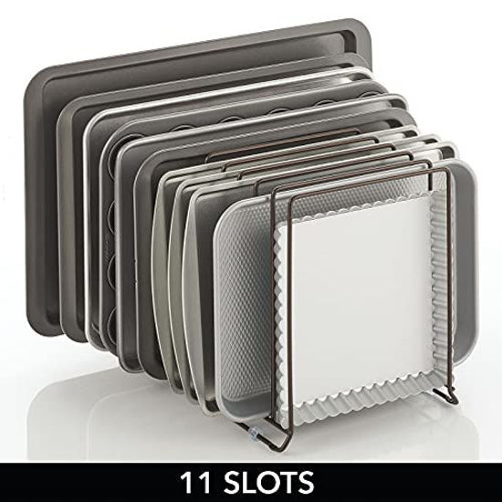 GetUSCart- mDesign Metal Wire Organizer Rack for Kitchen Cabinet ...