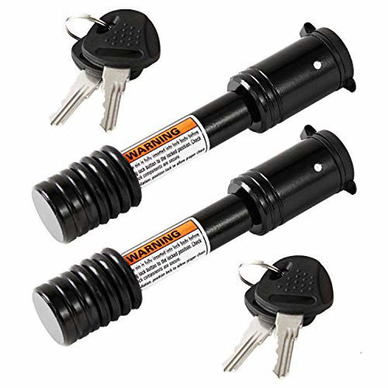 GetUSCart- METOWARE Black Trailer Hitch Lock, 5/8" Dia Barbell-Style ...