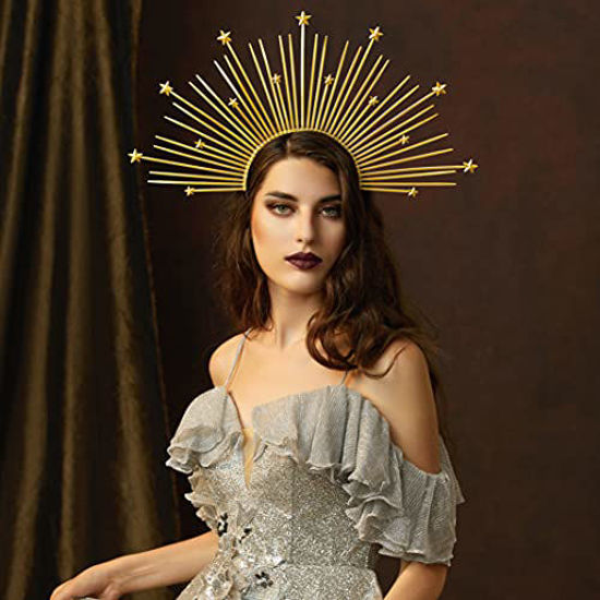 GetUSCart- Fantherin Mary Halo Crown Headband Goddess Zip Tie Spiked ...