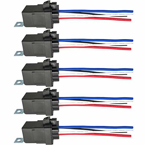 GetUSCart- 4-PIN 40/30 AMP 12 V DC Waterproof Relay with Harness ...