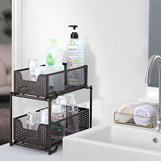 GetUSCart- Simple Trending Stackable 2-Tier Under Sink Cabinet ...