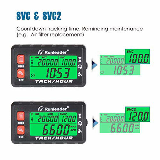 GetUSCart- Runleader Hour Meter Tachometer, Maintenance Reminder, Alert ...