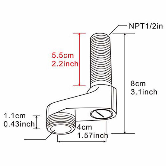 GetUSCart- Brushed Nickel 3-3/8 Inch Clawfoot Tub Adapter 2.17 Inch ...