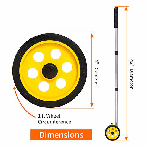 GetUSCart- Zozen Measuring Wheel Collapsible 4-Inch Measure Wheel with ...