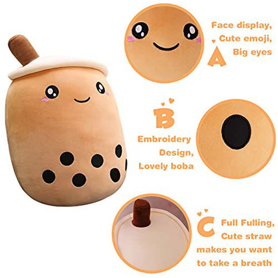 GetUSCart- DITUCU Cute Boba Tea Plush Stuffed Toy Brown Pearl Milk Tea ...