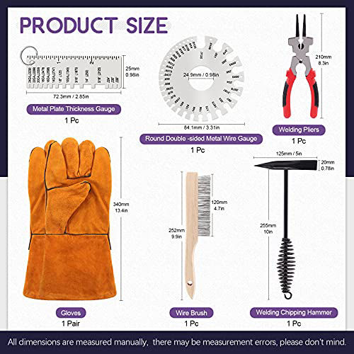 GetUSCart- Swpeet 7Pcs 10 Inch Scratch Wire Brush Welding Hammers Slag ...