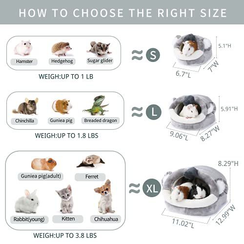 GetUSCart- JanYoo Warm Bunny Bed for Rabbits Outdoor Cage Hideout Hut ...
