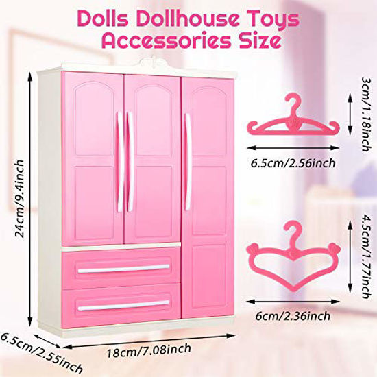 GetUSCart- Doll Closet Furniture Wardrobe Clothing Organizer Doll Open ...