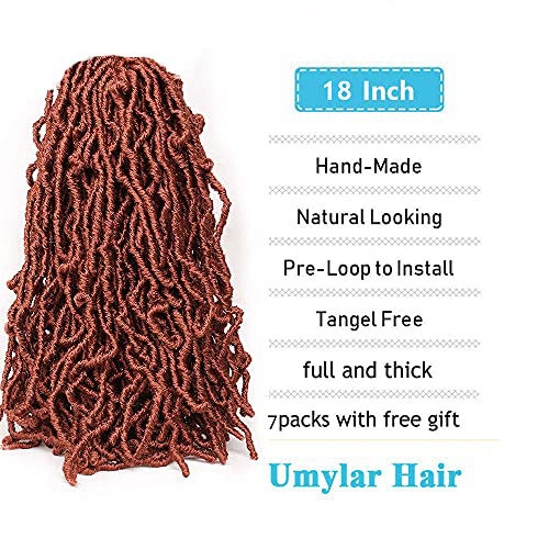GetUSCart- Umylar 18 inch New Faux Locs Crochet Hair, 7 packs ...