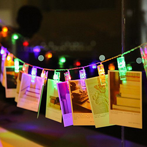 GetUSCart- Magnoloran 80 LED Photo Clip String Lights Twinkle Lights ...