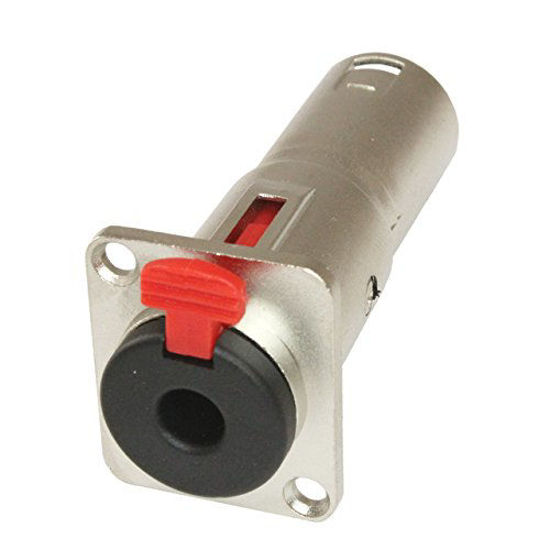 GetUSCart- 5 Pack: 1/4 TRS to XLR Male Pass Through Panel Mount Jack