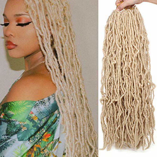 GetUSCart- 18 Inch 6 Packs Blond New Faux Locs Crochet Hair Soft Locs ...