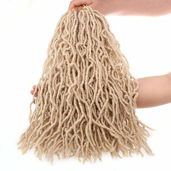 GetUSCart- 18 Inch 6 Packs Blond New Faux Locs Crochet Hair Soft Locs ...
