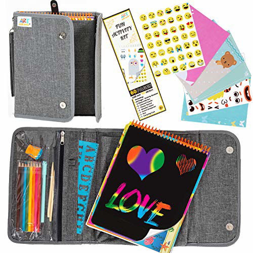 GetUSCart- Fun Activity Kit Case for Kids 3+ Includes Colored Pencils ...