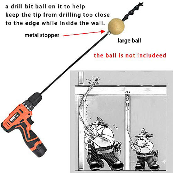 GetUSCart- Flexible Installer Drill Bit Fish Bit for Pulling Wire ...