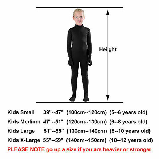 GetUSCart- Full Bodysuit Kids Dancewear Solid Color Spandex Zentai ...