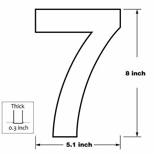 GetUSCart- 8 Inch Modern House Numbers- Premium Aluminum Floating Home ...