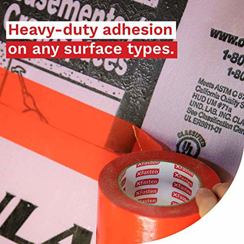 GetUSCart- XFasten Construction Seaming Tape Red, 3" x 55 Yards (3-Pack ...