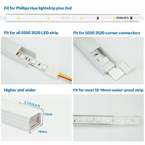 GetUSCart- Muzata White LED Channel with Spotless Lighting Effect ...