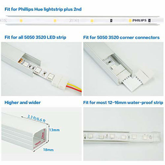 GetUSCart- Muzata White LED Channel with Spotless Lighting Effect ...