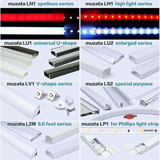 GetUSCart- Muzata White LED Channel with Spotless Lighting Effect ...