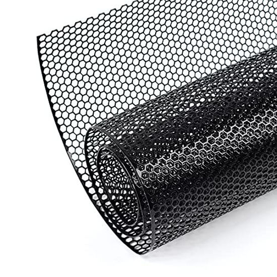 GetUSCart AggAuto Universal 40 x13 Car Grill Mesh Aluminum Alloy Automotive Grille Insert Bumper Honeycomb Hole 6mmx6mm Thickness 1mm One of the Most Multifunctional Shape Grids Black