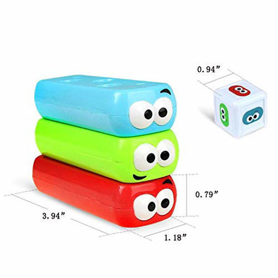 GetUSCart- Timber Tower Block Stacking Game Colored Cartoon Plastic ...