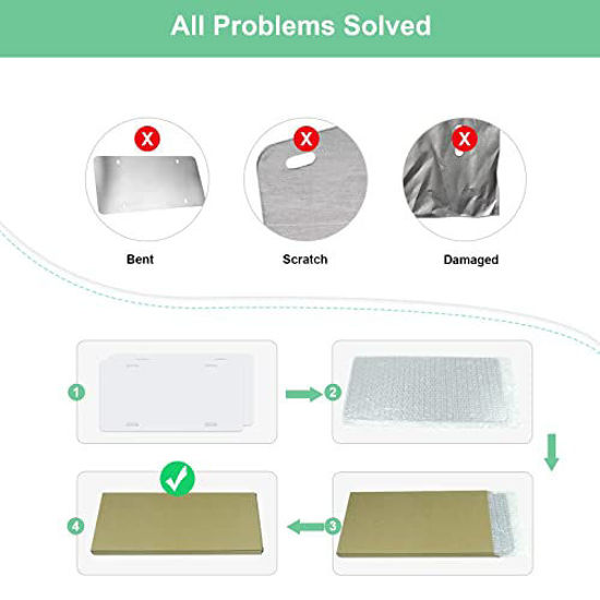 GetUSCart- 10 Pack Sublimation License Plate Blanks, Metal Aluminum ...