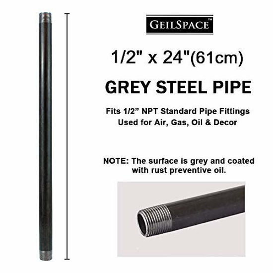 GetUSCart- GeilSpace 6 Pack 1/2" × 24" Heavy Duty Pre-Cut Grey Metal ...