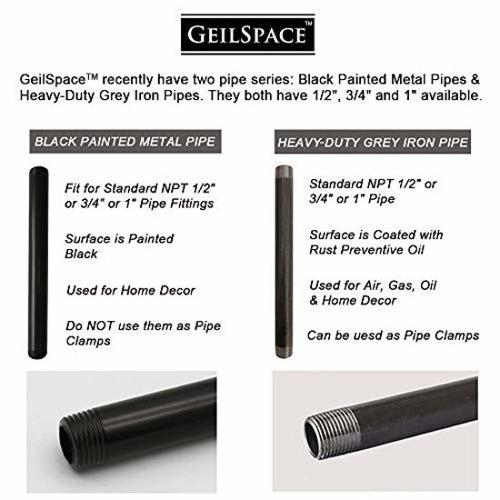 GetUSCart- GeilSpace 6 Pack 1/2" × 24" Heavy Duty Pre-Cut Grey Metal ...