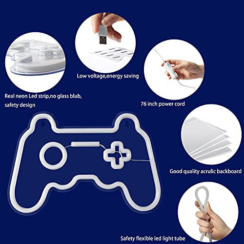 GetUSCart- Game Neon Sign Gamepad Shape LED Neon Lights Signs for Wall ...