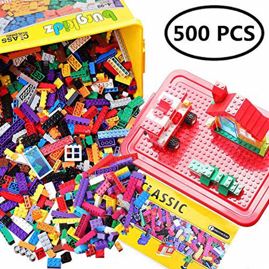 GetUSCart- Building Bricks 520 Pieces Set, 500 Basic Building Blocks in ...