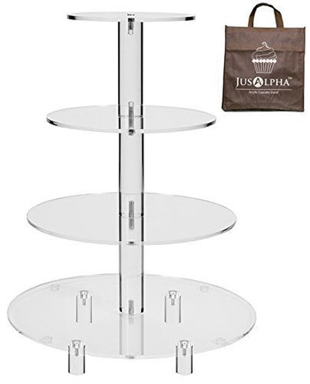 Getuscart 4 Tier Round Wedding Acrylic Cupcake Stand Tree Tower Cup