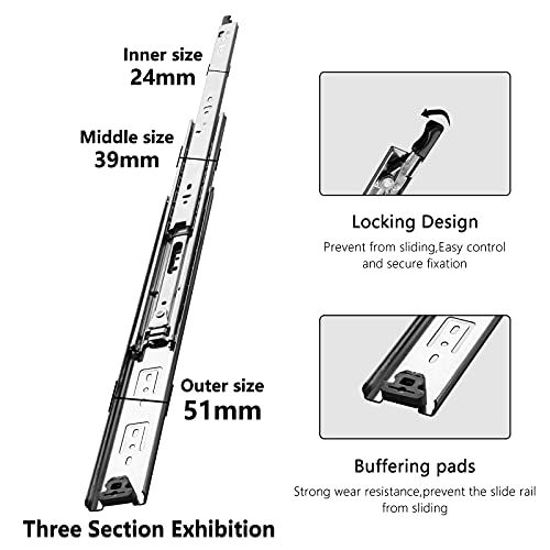 GetUSCart- AOLISHENG Heavy Duty Drawer Slides 12 Inch with Lock Full ...