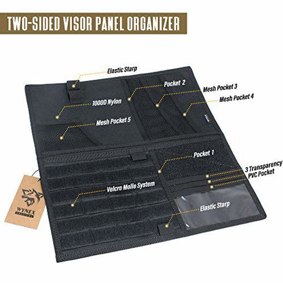 GetUSCart- WYNEX Truck Visor Panel Organizer for Pickup F150, Large ...